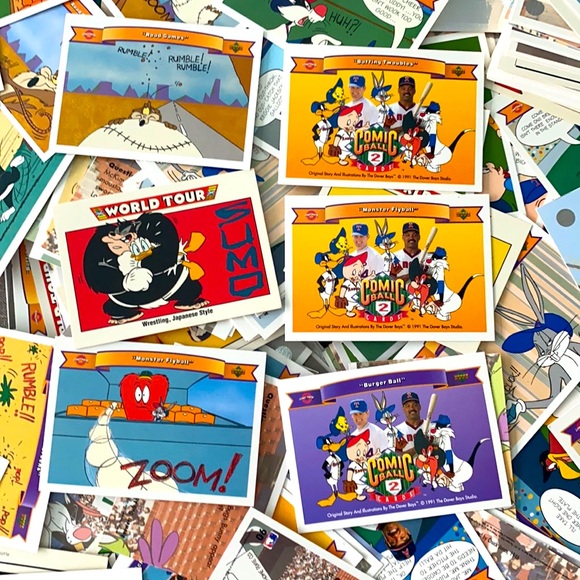 Toys | Vintage 1991 Looney Tunes Comic Baseball Over 35 Cards | Poshmark
